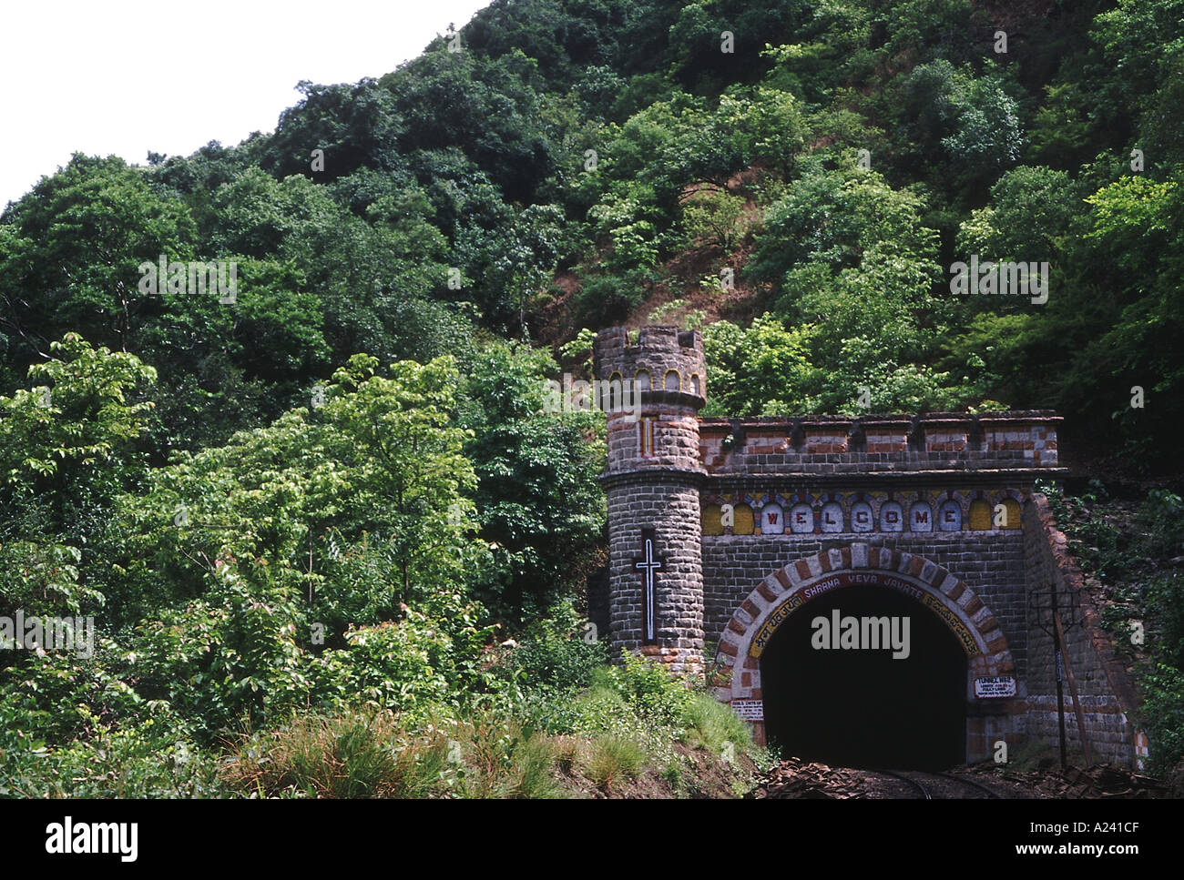 An old picture of the tunnel on the Braganza ghat along the Goa ...