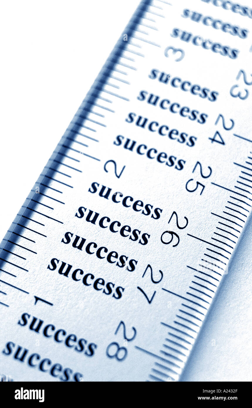 Ruler measuring success Stock Photo - Alamy
