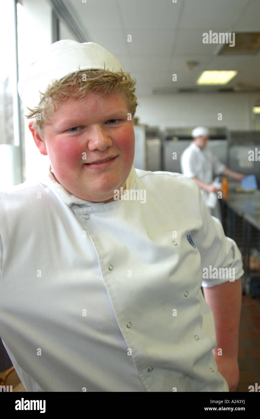 British young male student chef UK portrait Stock Photo - Alamy