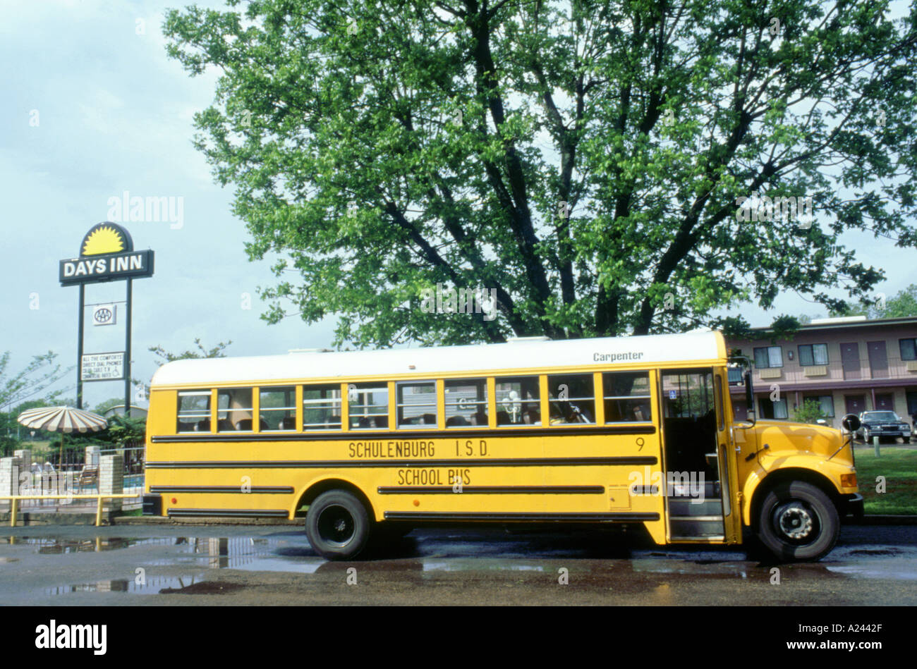 American School Bus Texas Stock Photo - Alamy