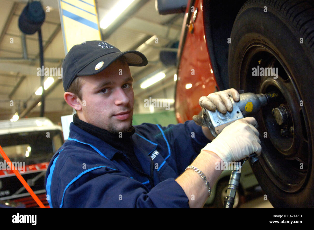 British young student mechanic portrait UK Stock Photo - Alamy