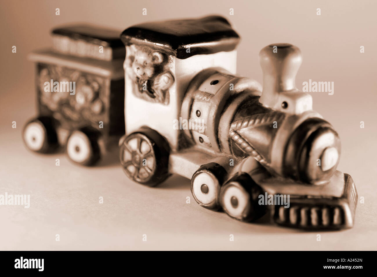 Miniature Train Figurine Stock Photo - Alamy