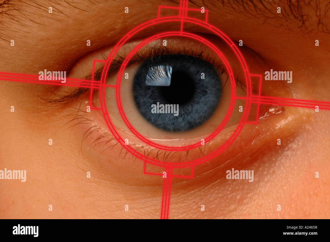 Close up scan of blue eyeball Stock Photo - Alamy