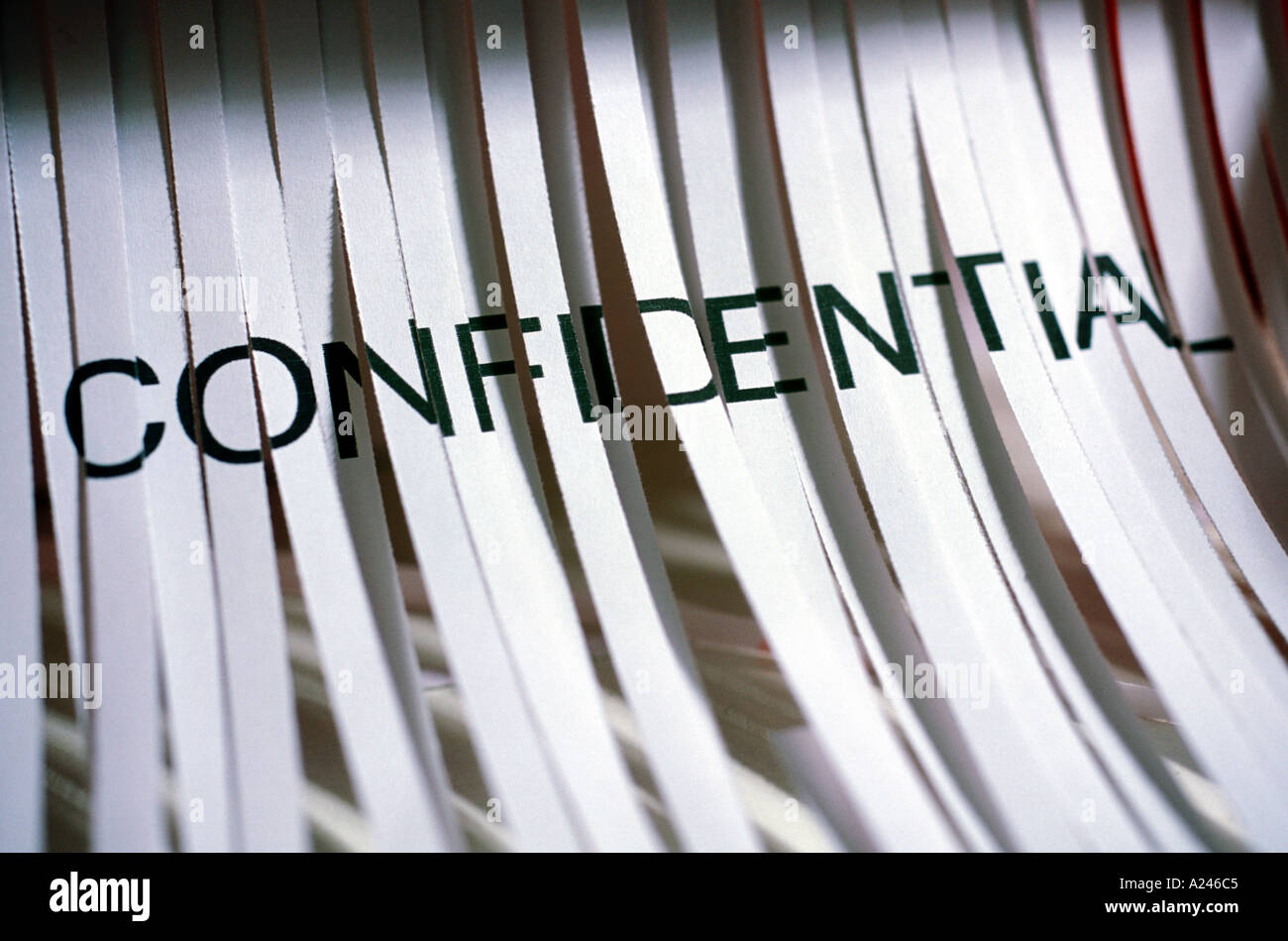 Confidential paper document shredder Stock Photo - Alamy