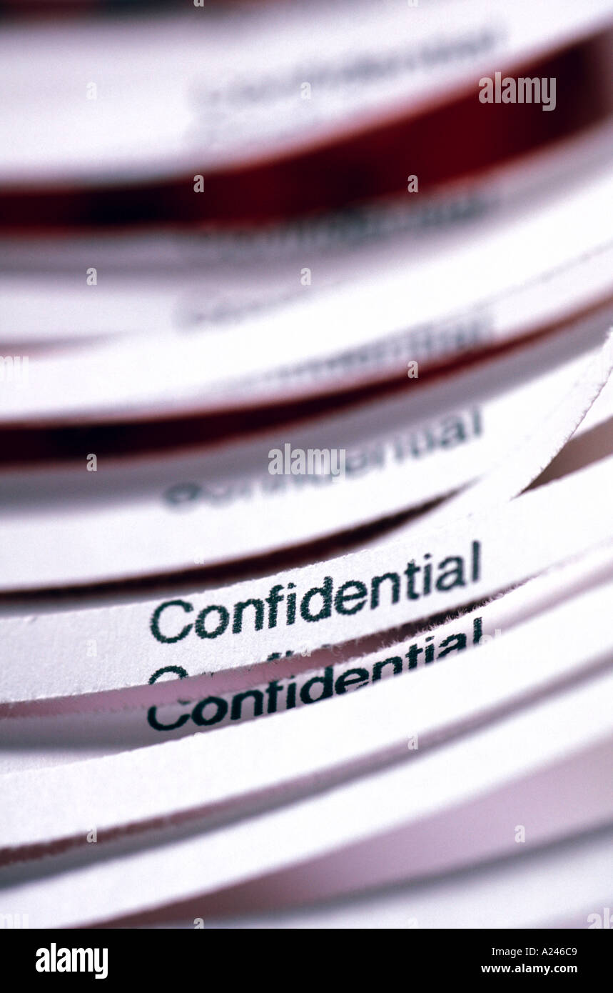 Confidential paper document shredder Stock Photo - Alamy