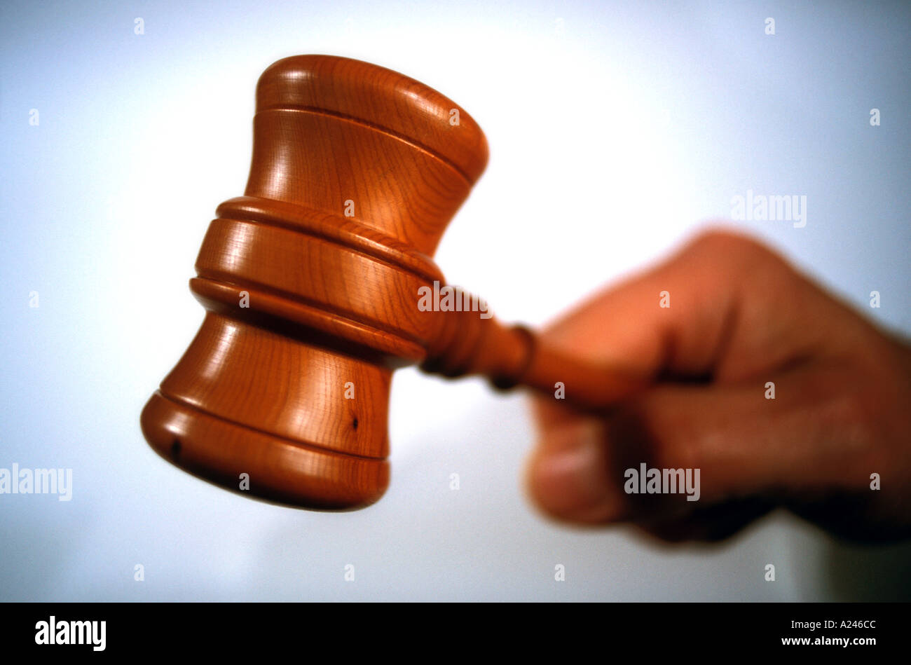 Gavel in Hand Stock Photo - Alamy