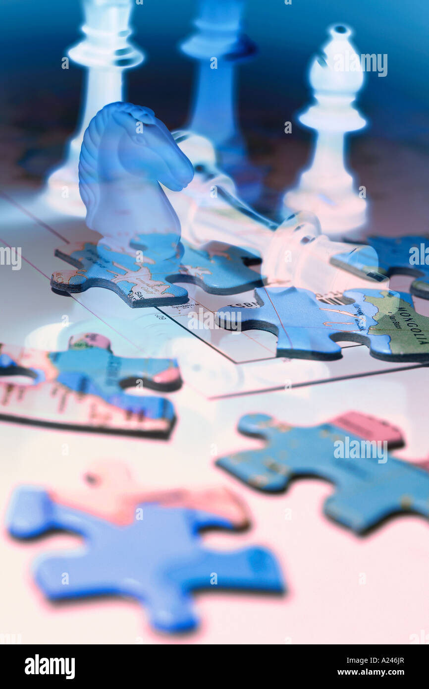 Photo Composite of Chess and Jigsaw Puzzle Pieces Stock Photo - Alamy