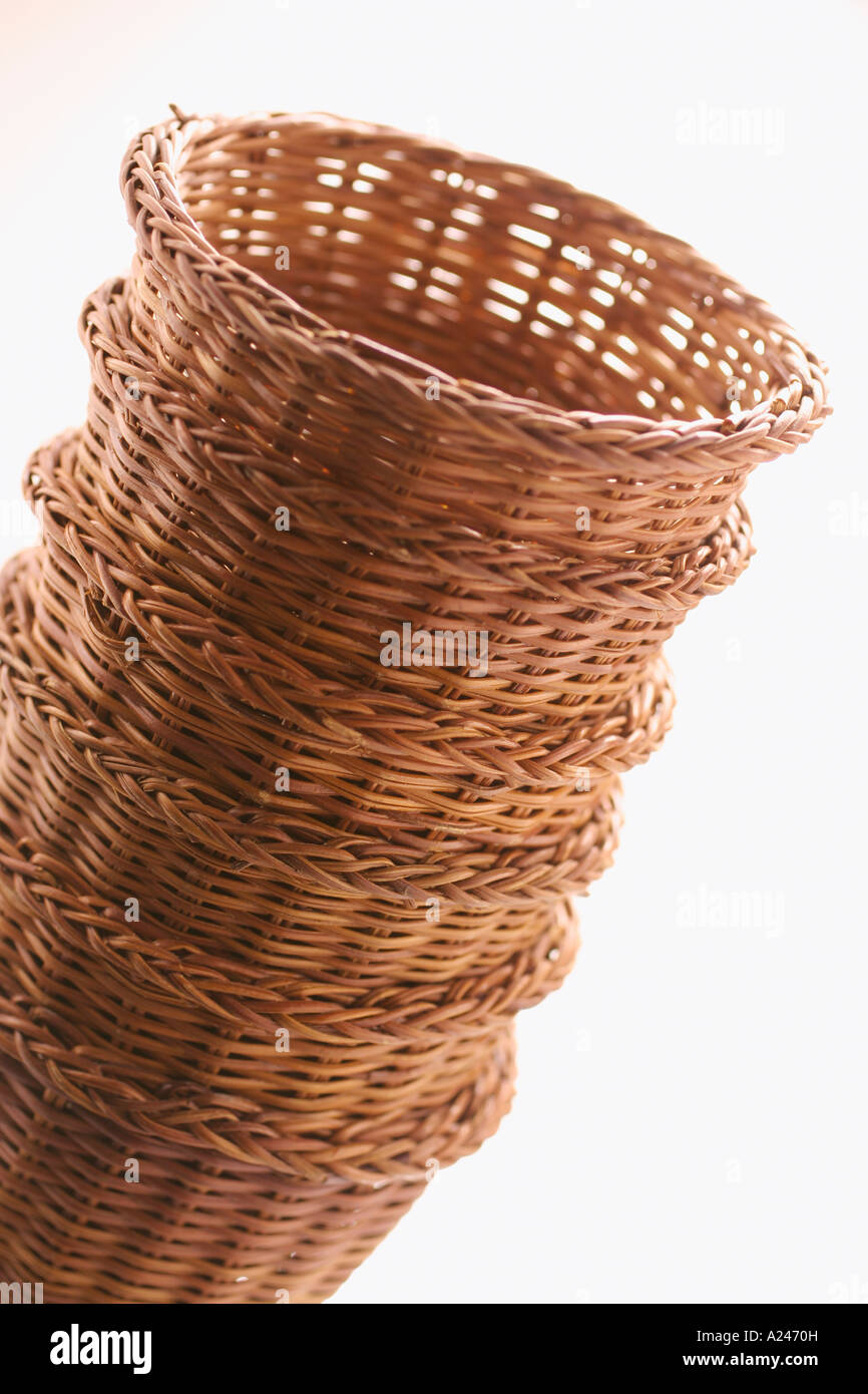 Stack of Baskets Stock Photo - Alamy