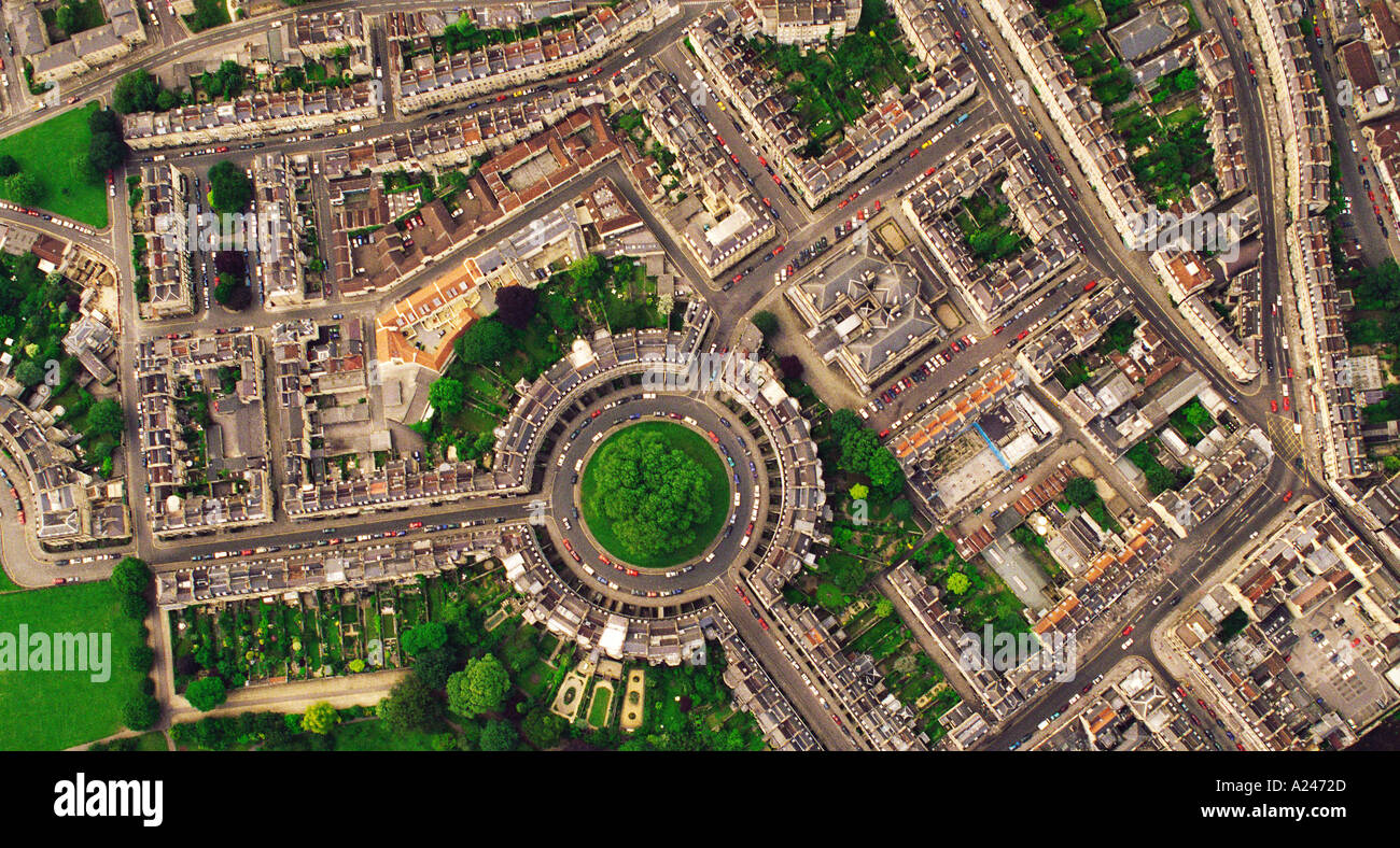 The Circus Bath Somerset UK from the air Stock Photo - Alamy