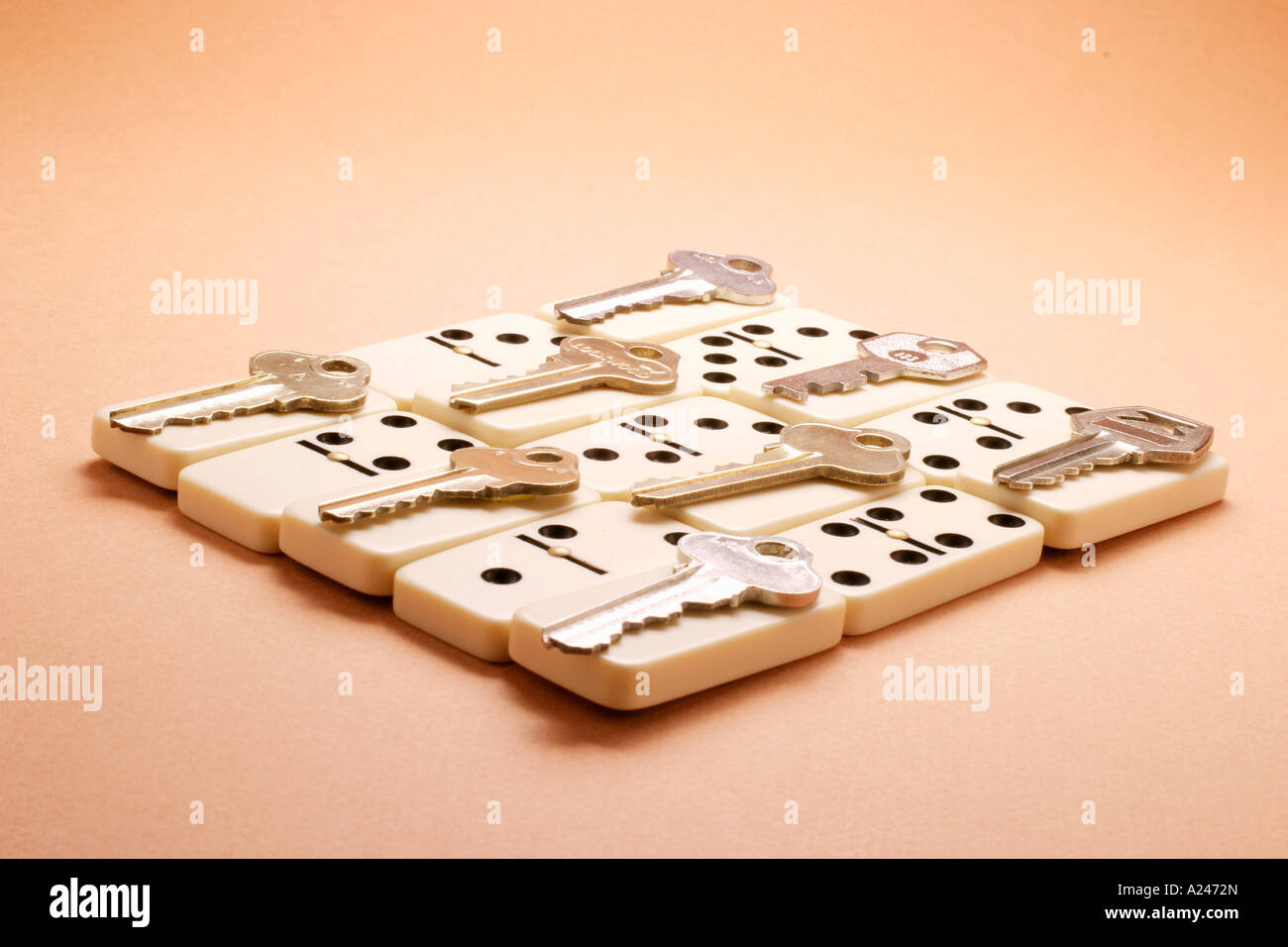 Keys and Dominoes Stock Photo - Alamy
