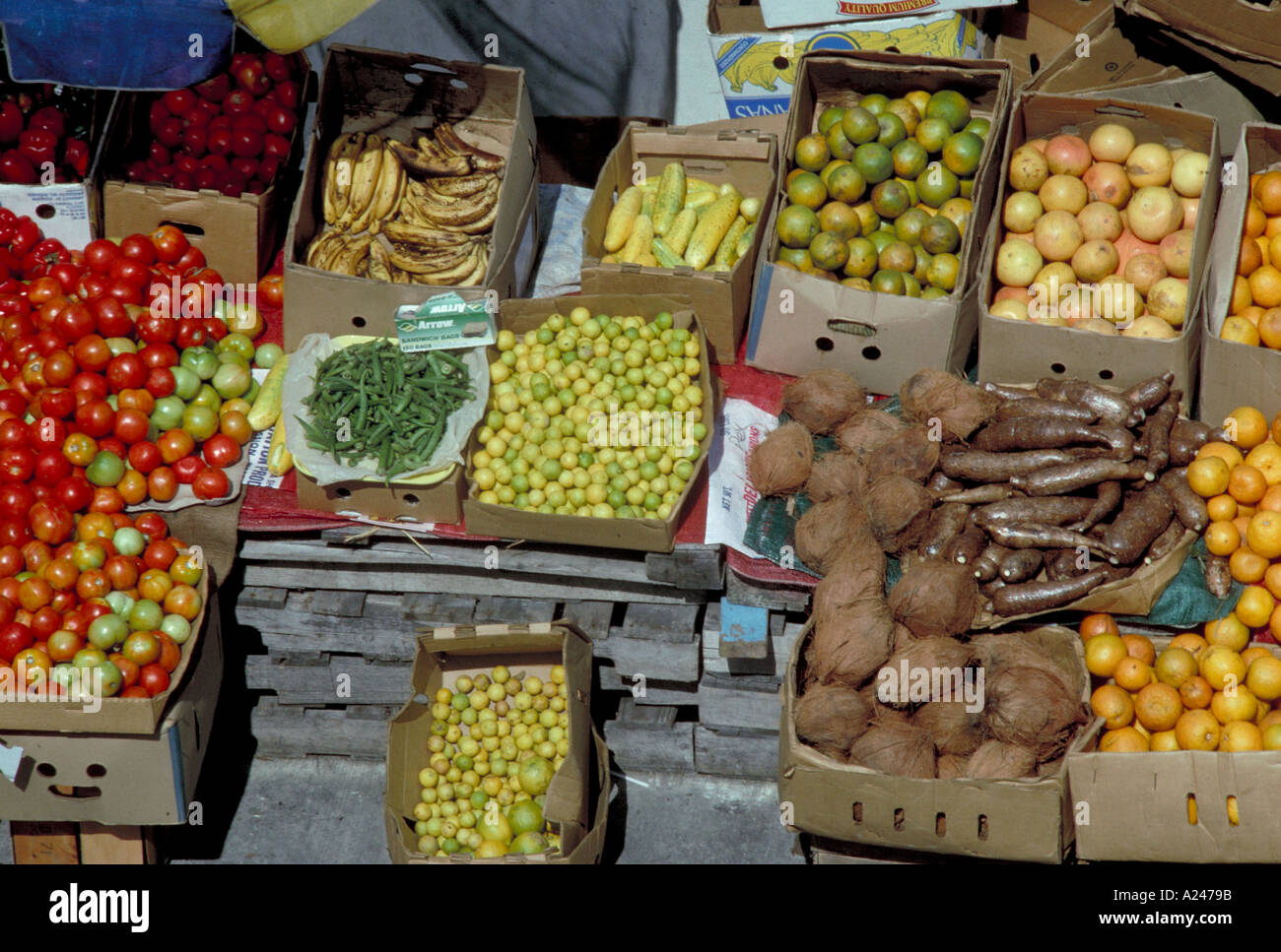 Fruit and vegetable market Nassau Bahamas Stock Photo - Alamy