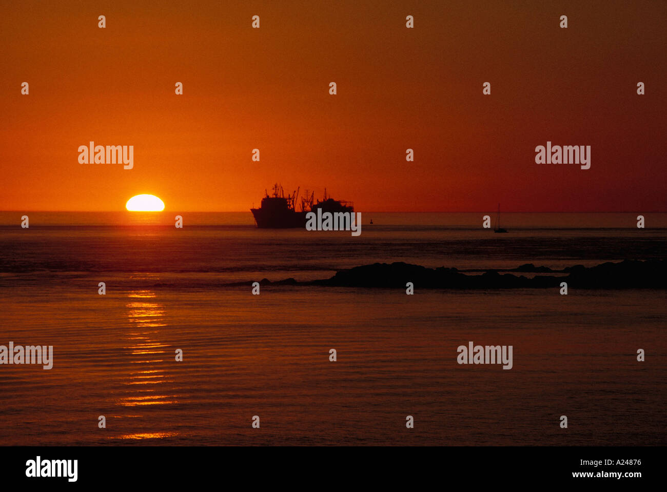 Ships at sunset many more images available of marine subjects Stock ...