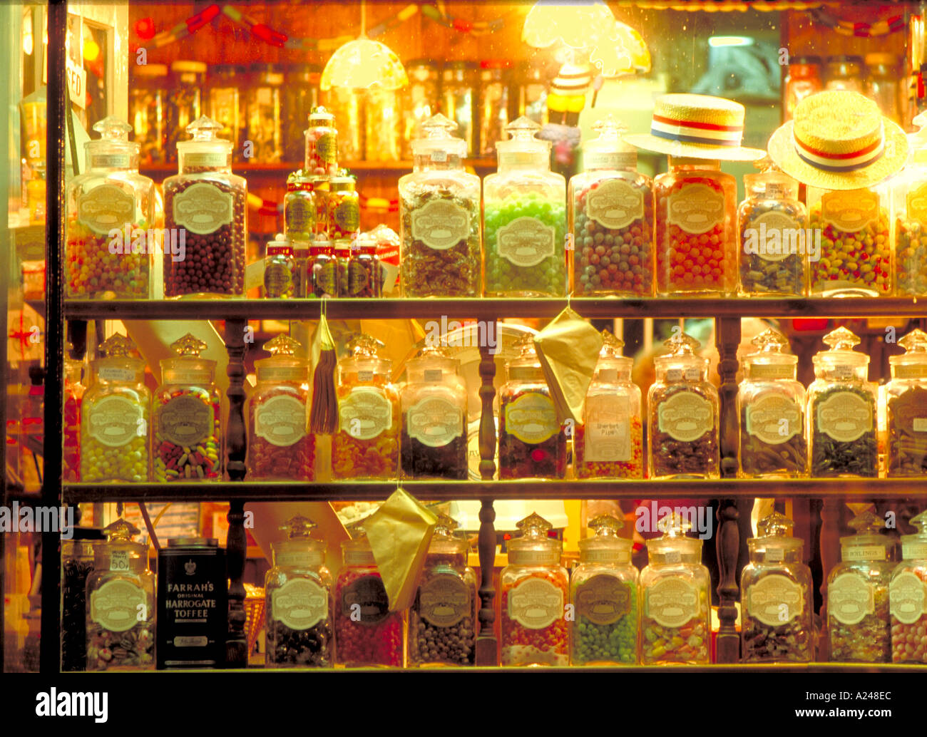 Sweet Shop Window Stock Photo - Alamy
