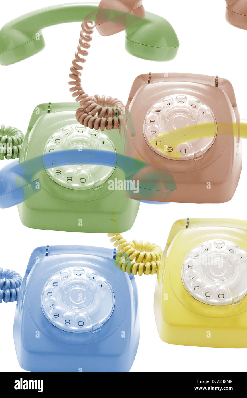 Old fashioned dial telephones hi-res stock photography and images - Alamy