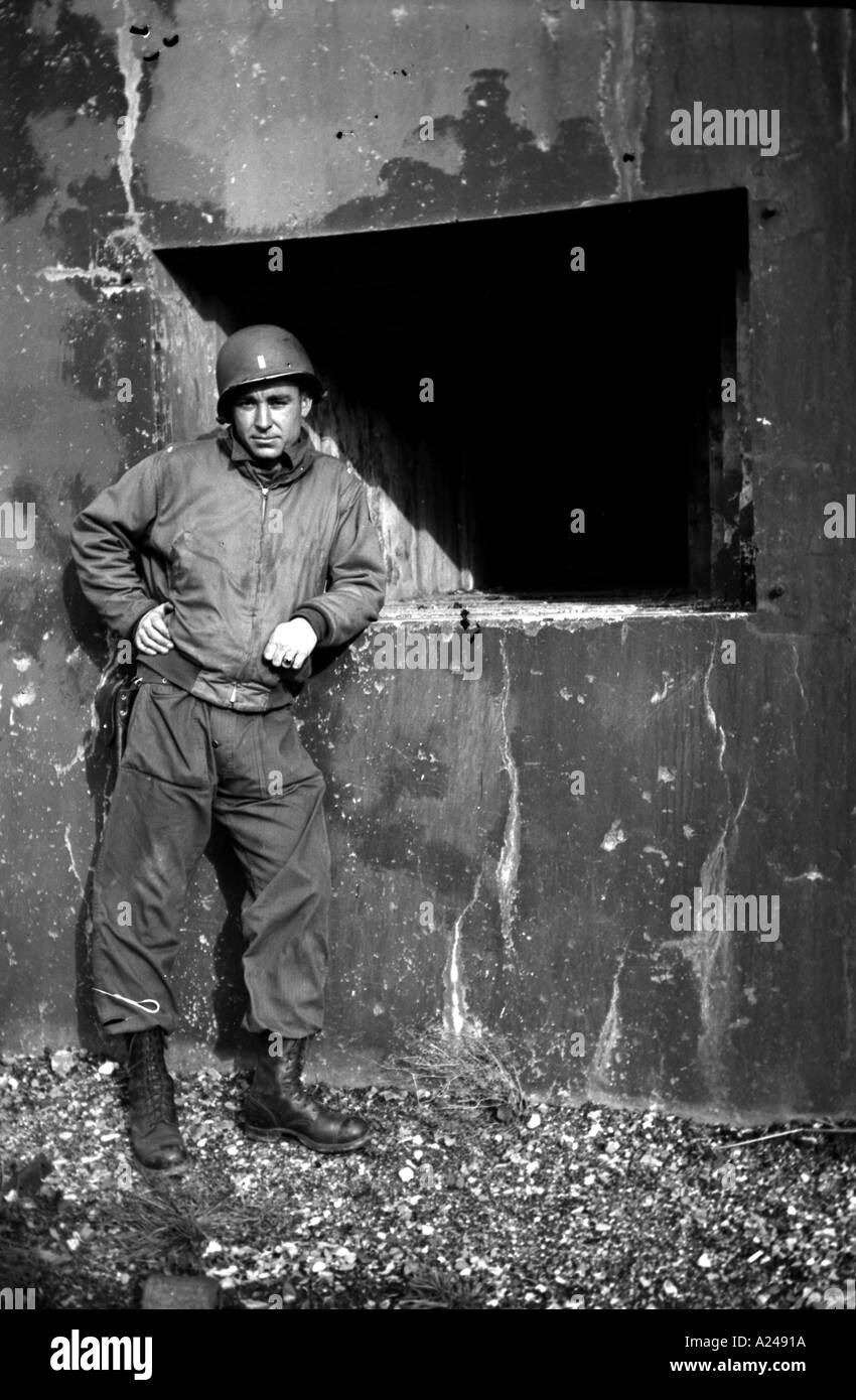 WWII Normandy Utah Beach Nazi pillbox George Looney Collection Stock ...