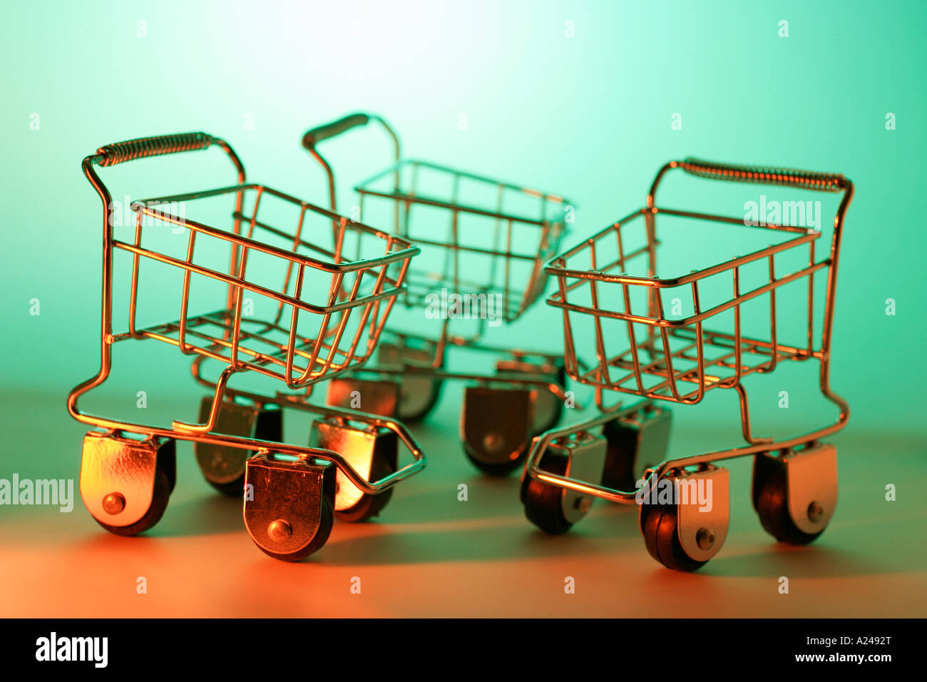 Miniature Shopping Trolleys Stock Photo - Alamy