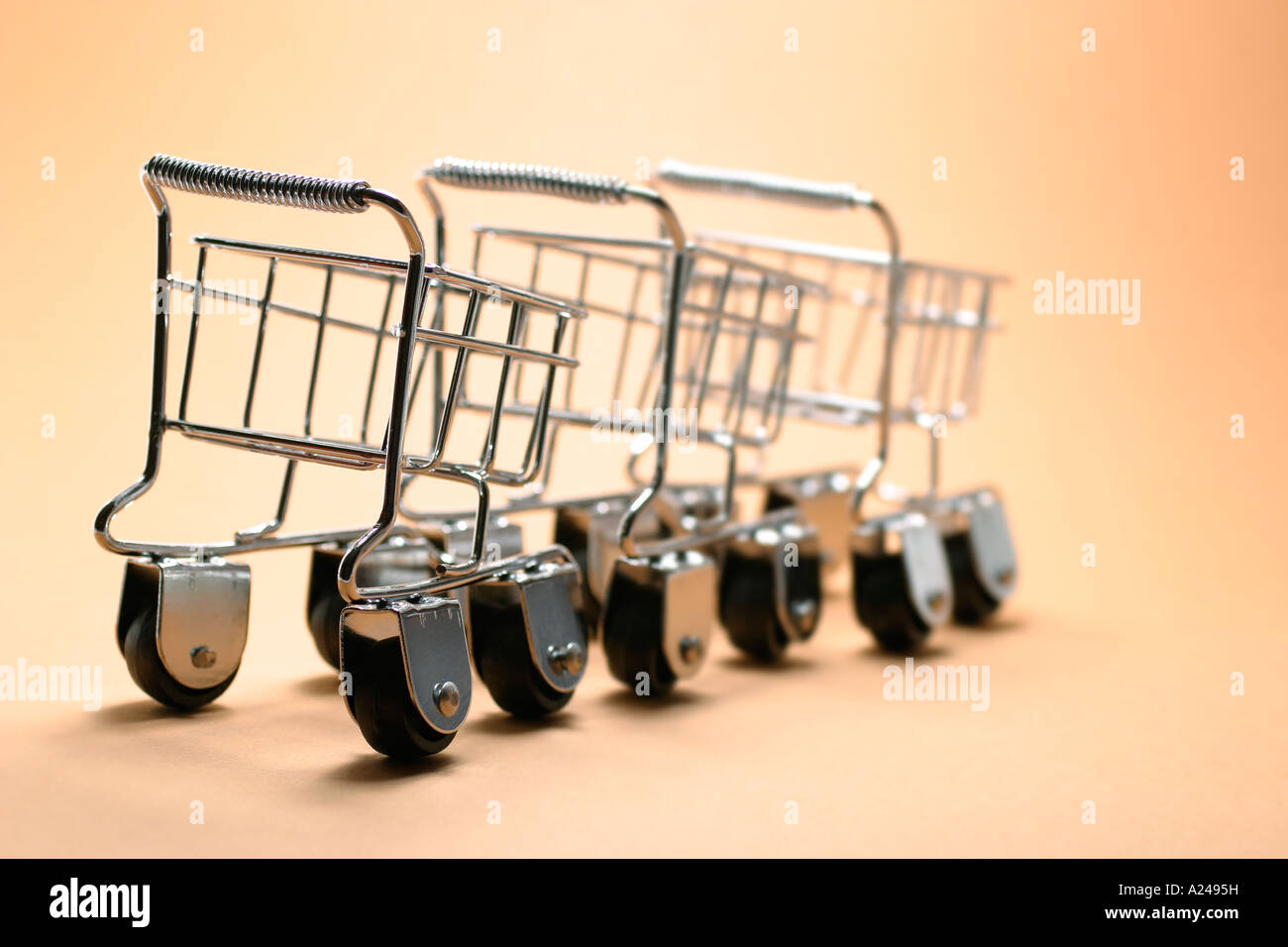 Miniature Shopping Trolleys Stock Photo - Alamy