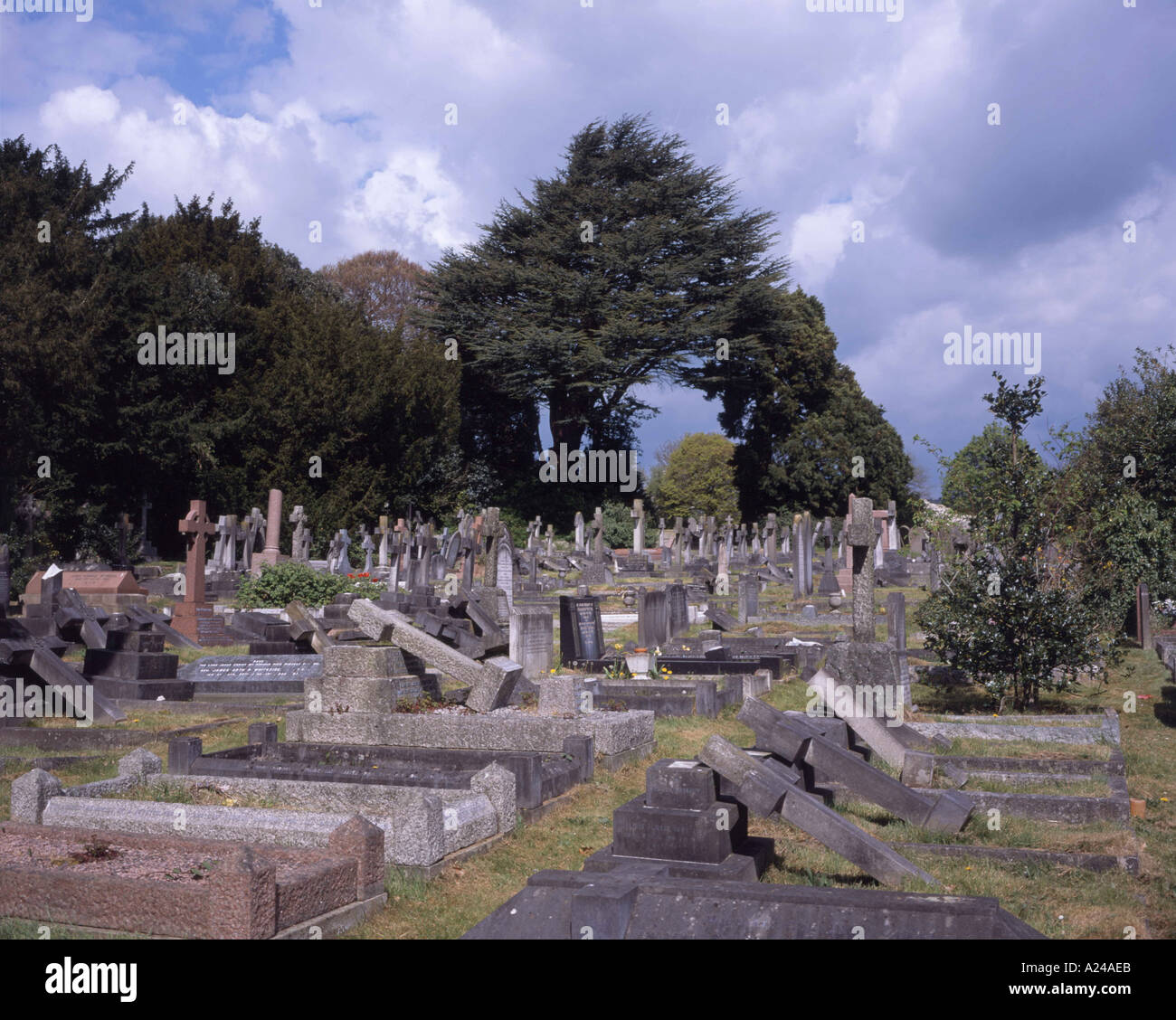 Lansdown Cemetery near Beckfords tower Bath Spa, Somerset UK Stock ...
