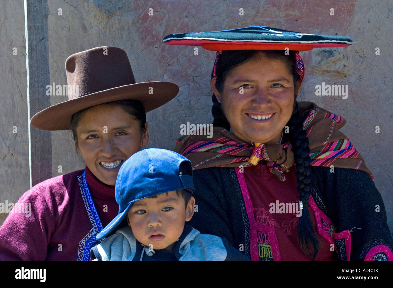 A head and shoulder portrait of a smiling local Hispanic Peruvian ...