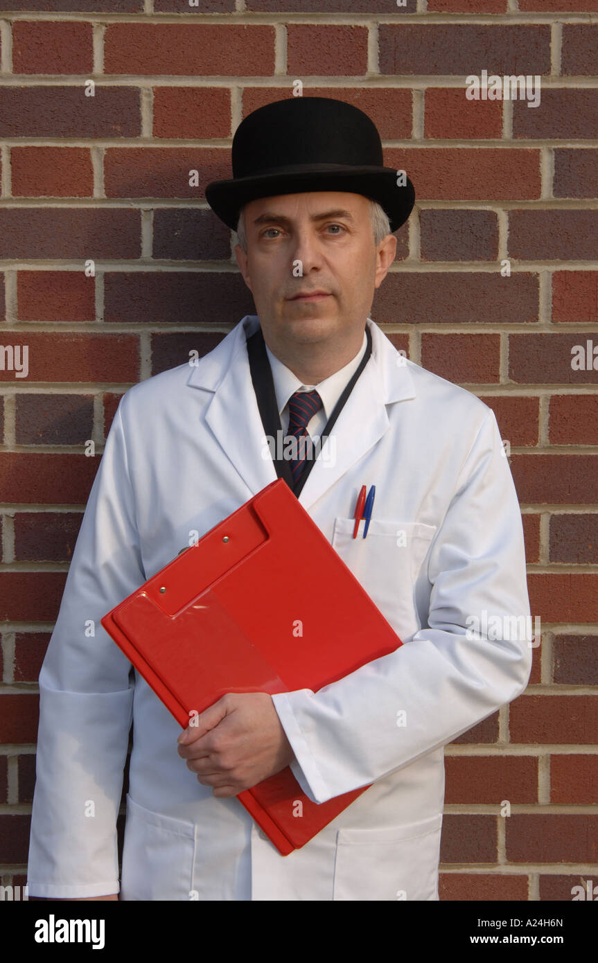 City gent in a lab coat Stock Photo - Alamy
