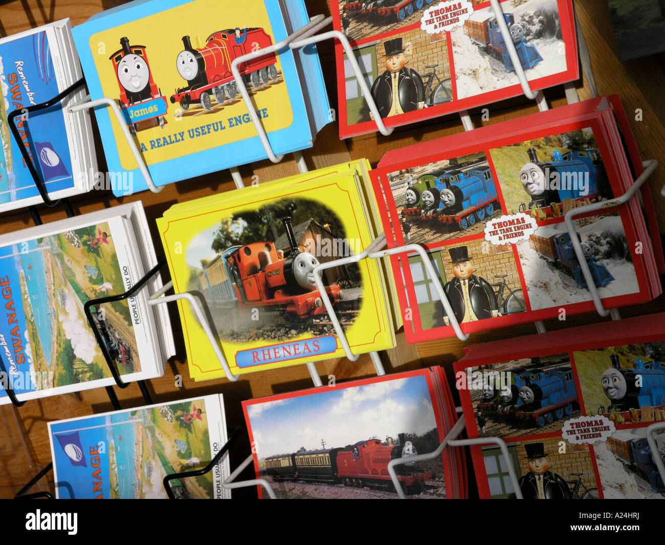 Steam train postcards Stock Photo - Alamy