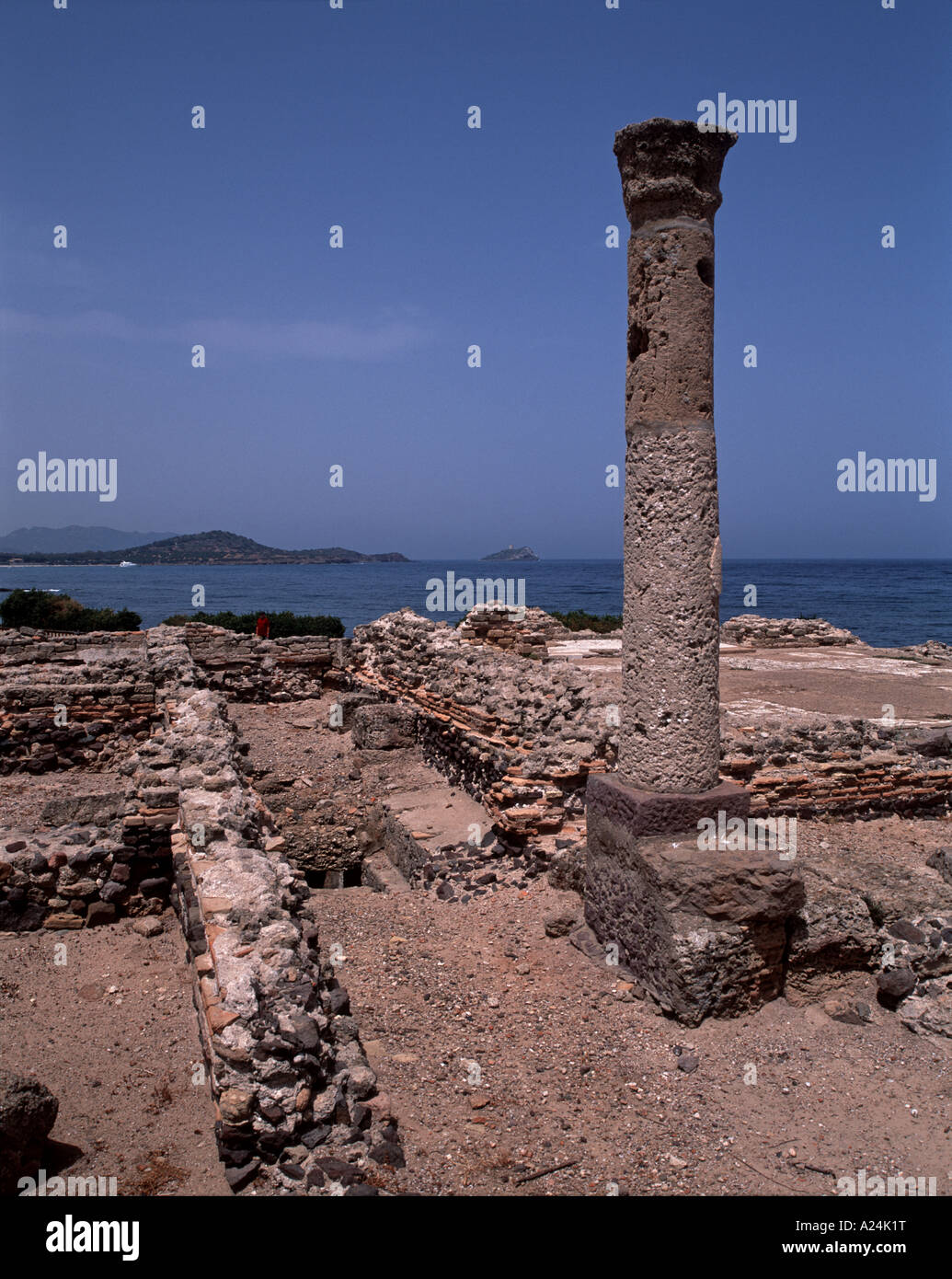 Roman Ruins at Nora Sardinia Stock Photo - Alamy