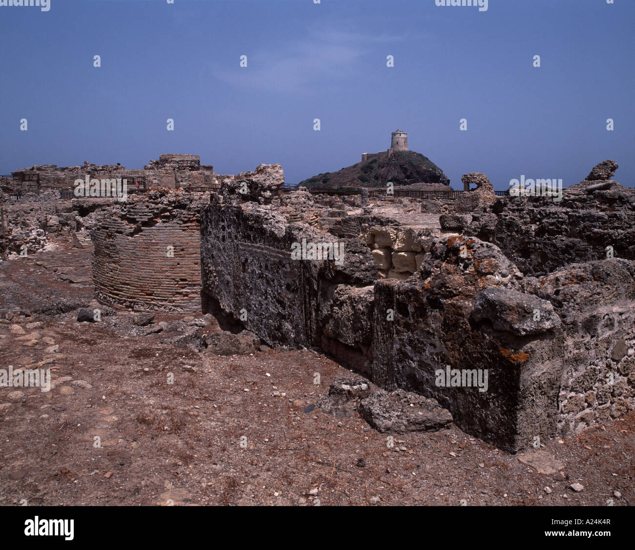 Roman Ruins at Nora Sardinia Stock Photo - Alamy