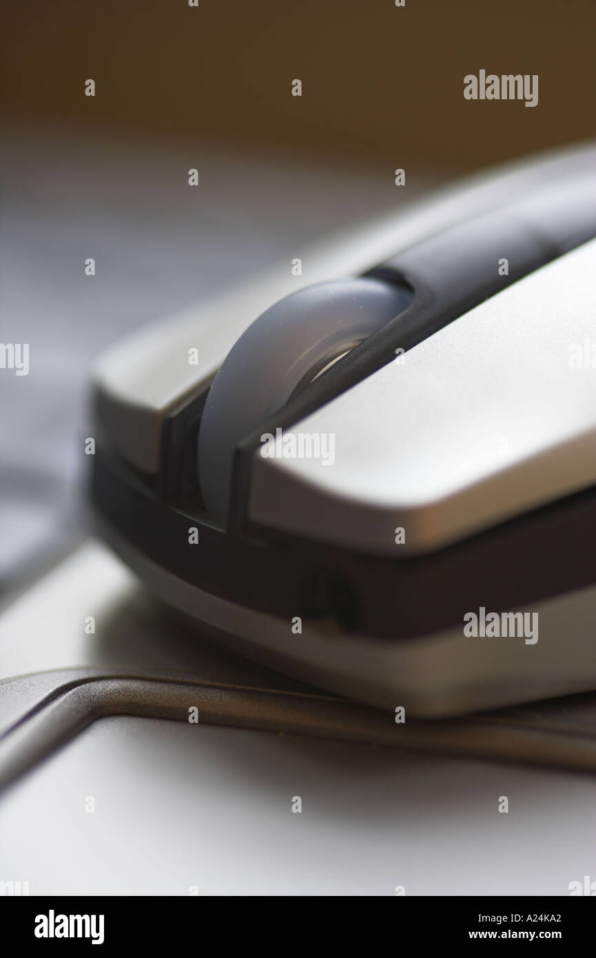 wireless mouse on laptop Stock Photo - Alamy
