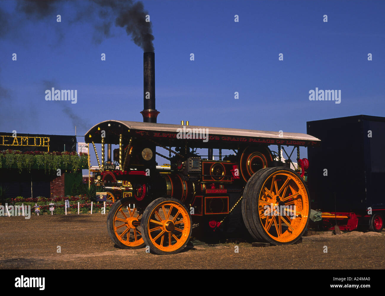 steam traction engine at the great Dorset steam fair England Stock ...