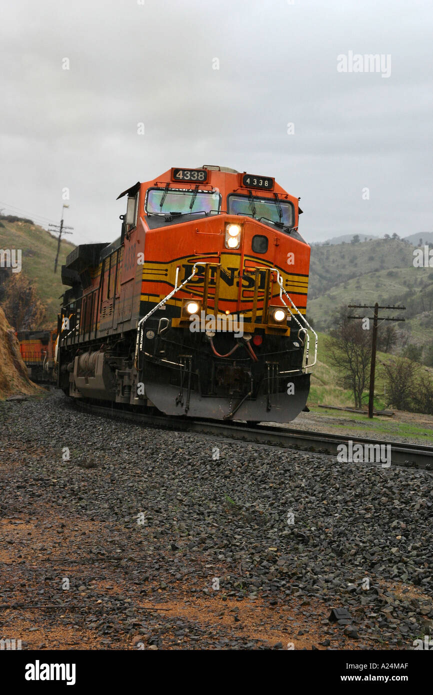 BNSF Locomotive at Tehachapi Loop California USA Stock Photo - Alamy