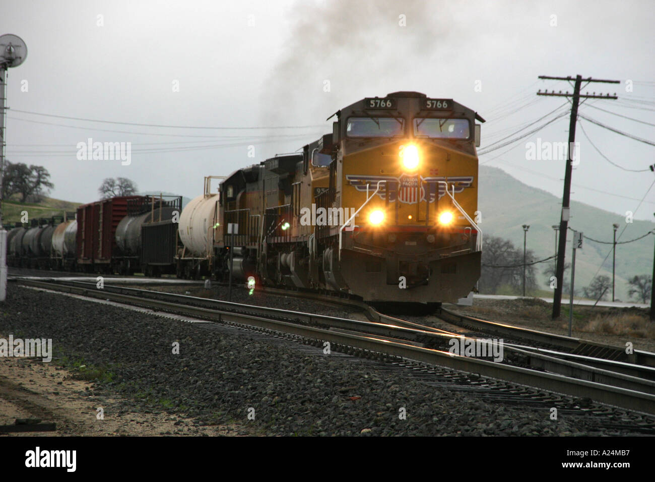 Union Pacific Freight Train at Bealville California USA Stock Photo - Alamy