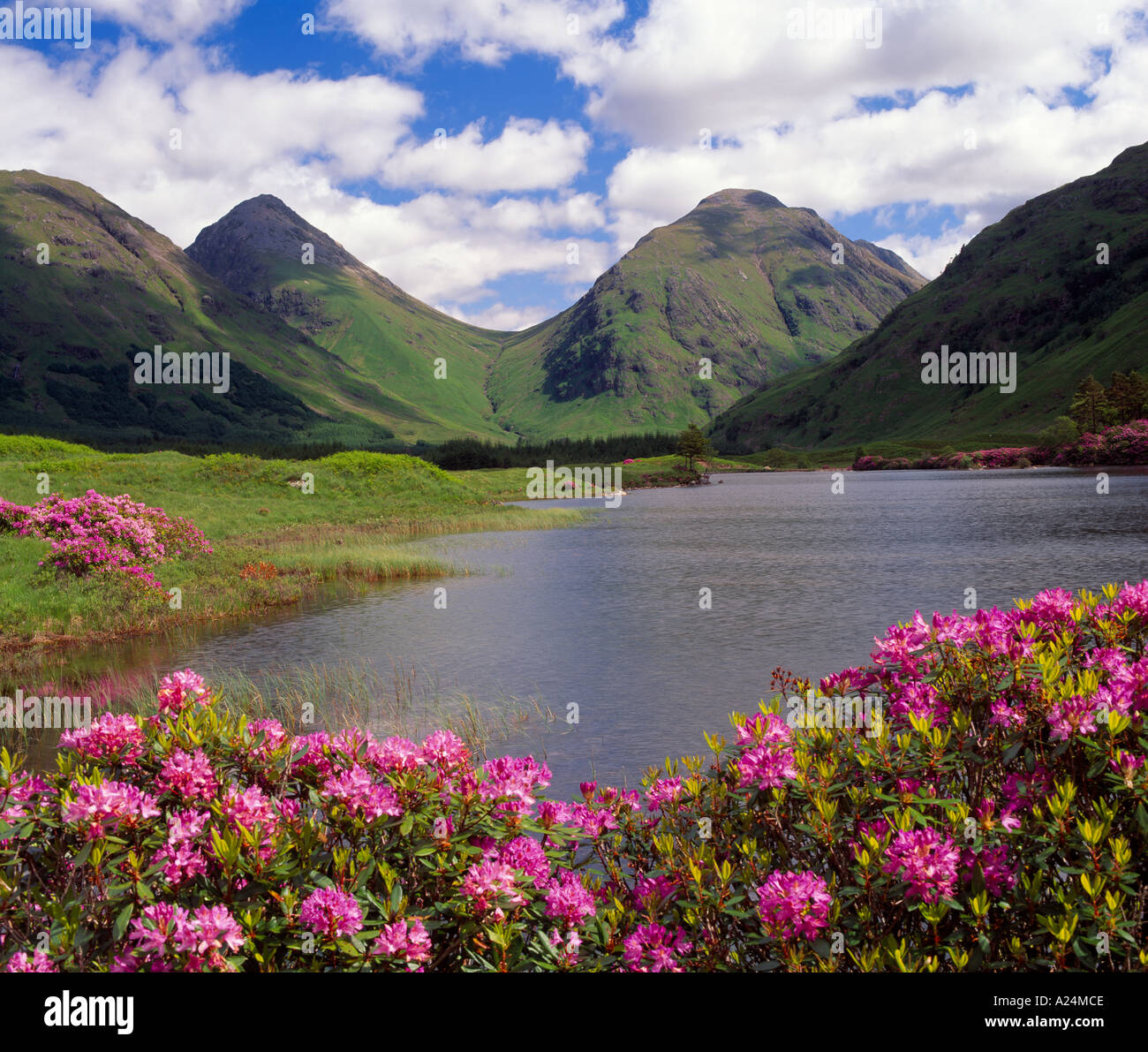 Lochan urr glen etive scotland loch buachaille hi-res stock photography ...