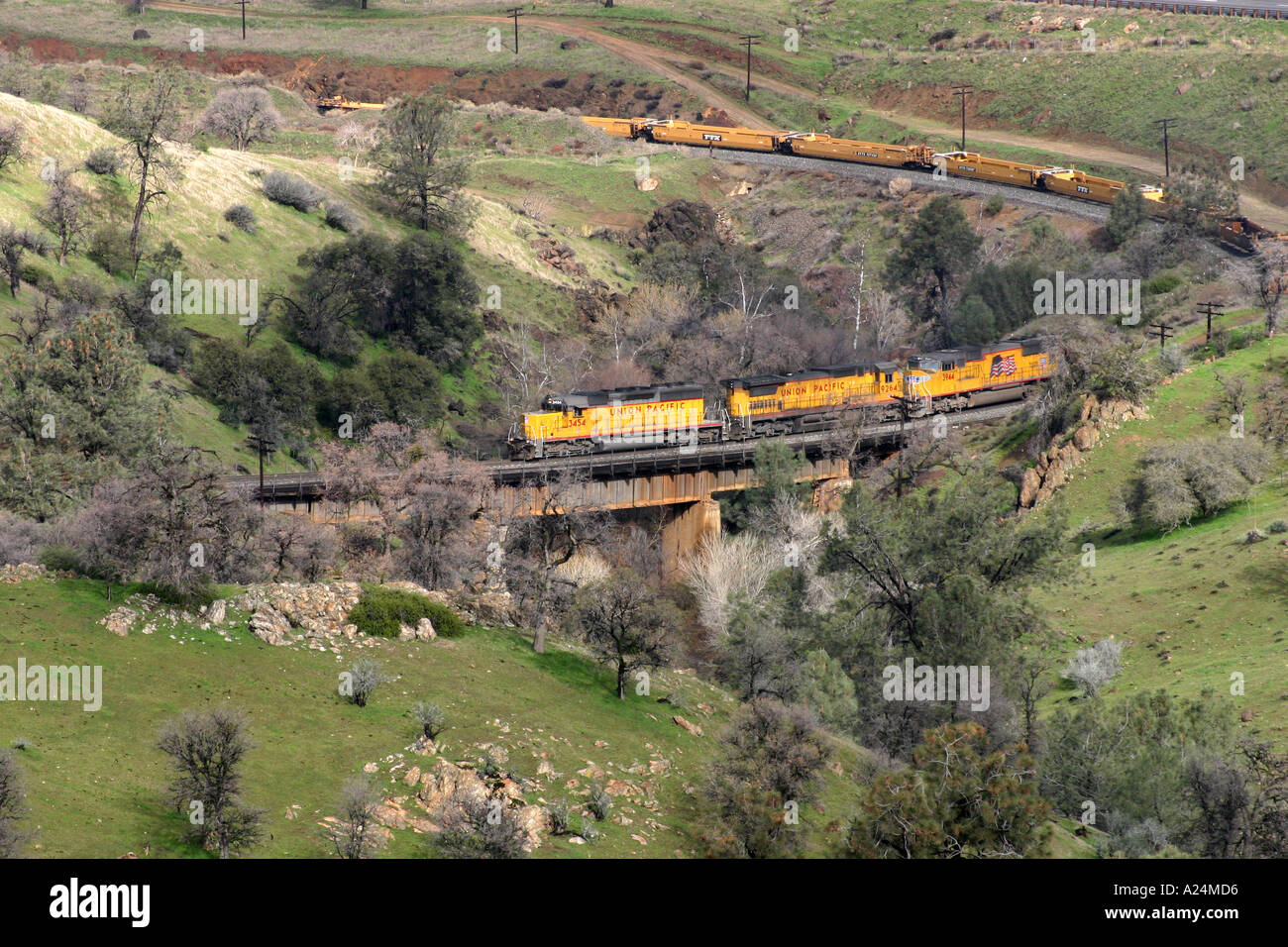 Union Pacific Freight Train at Tehachapi Loop California USA Stock ...
