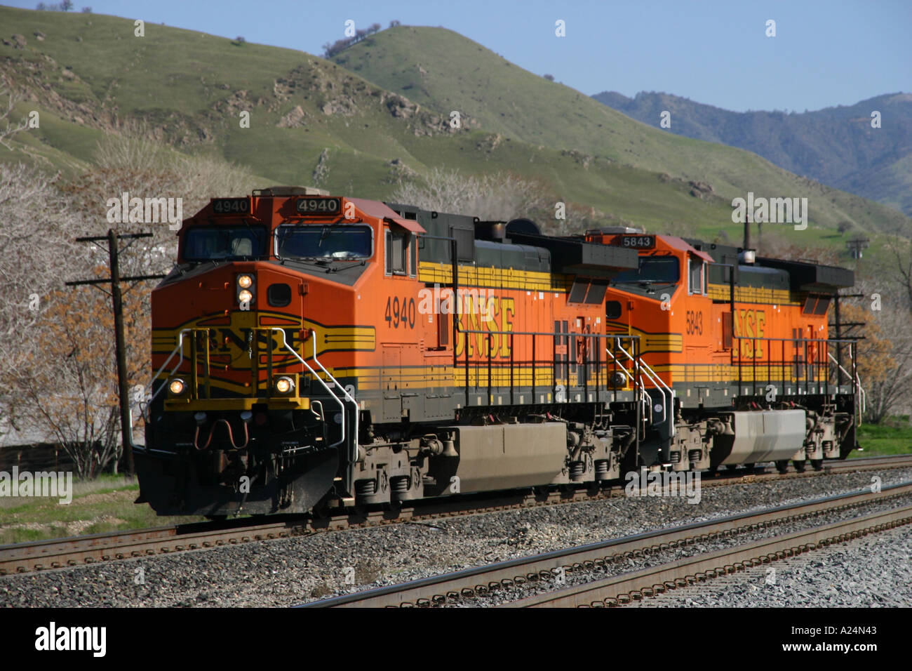 BNSF Railroad Locomotives at Caliente California USA Stock Photo - Alamy