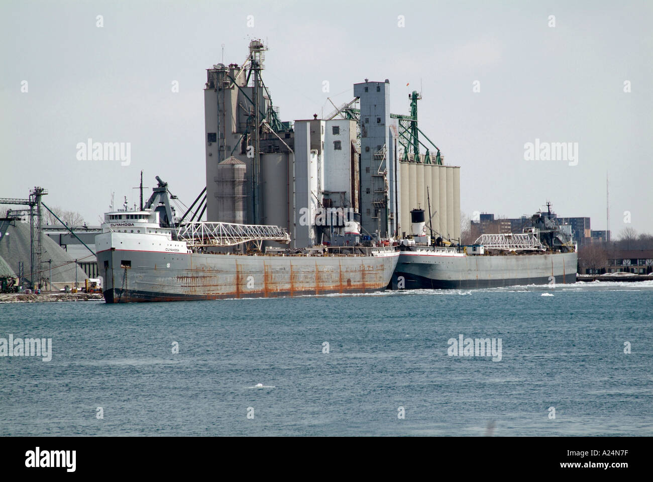International and domestic Freighter Shipping on the St Clair River at ...