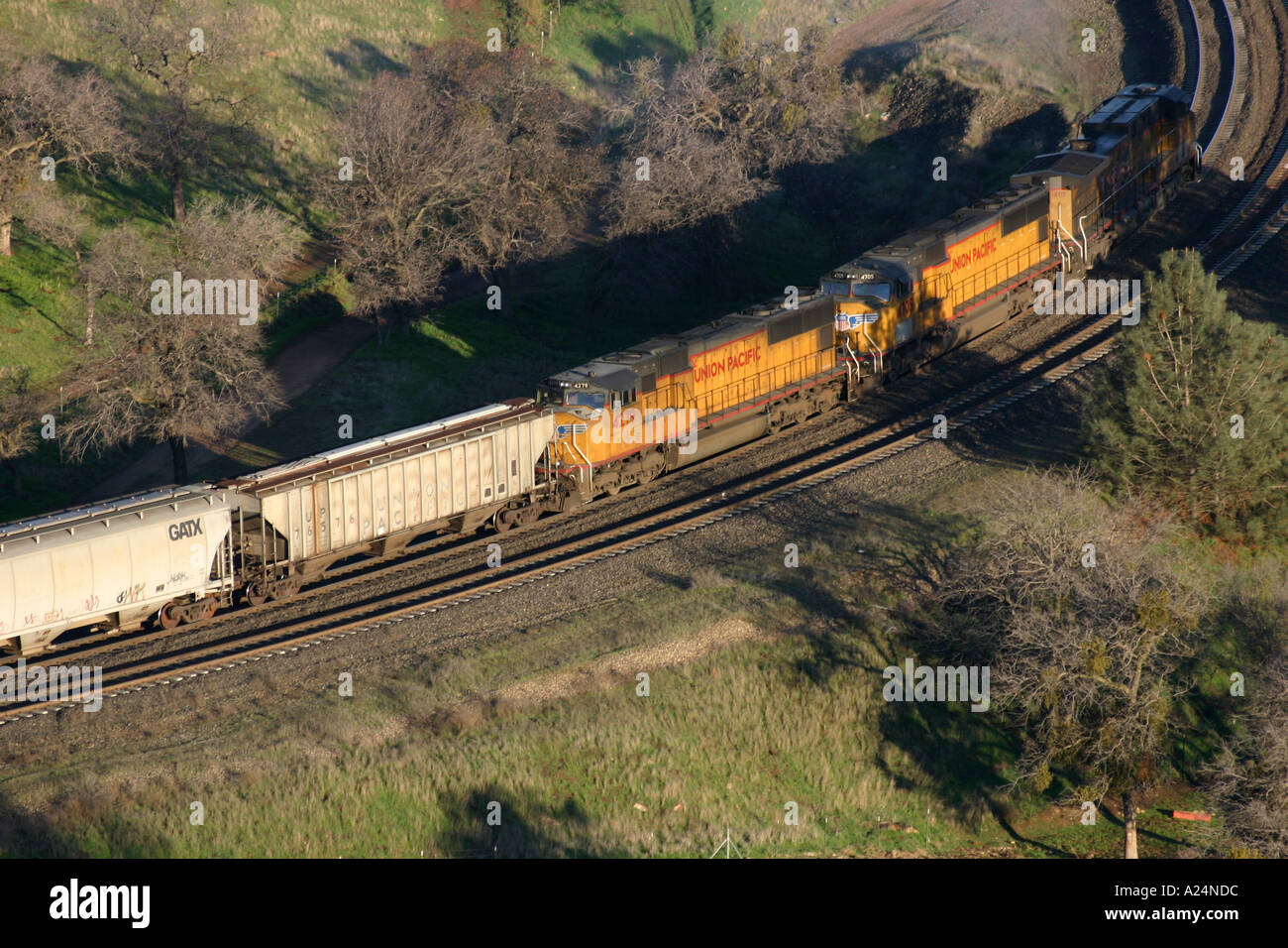 Union Pacific Freight Train at Tehachapi Loop California USA Stock Photo - Alamy