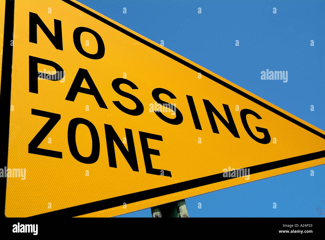 Caution no passing zone hi-res stock photography and images - Alamy