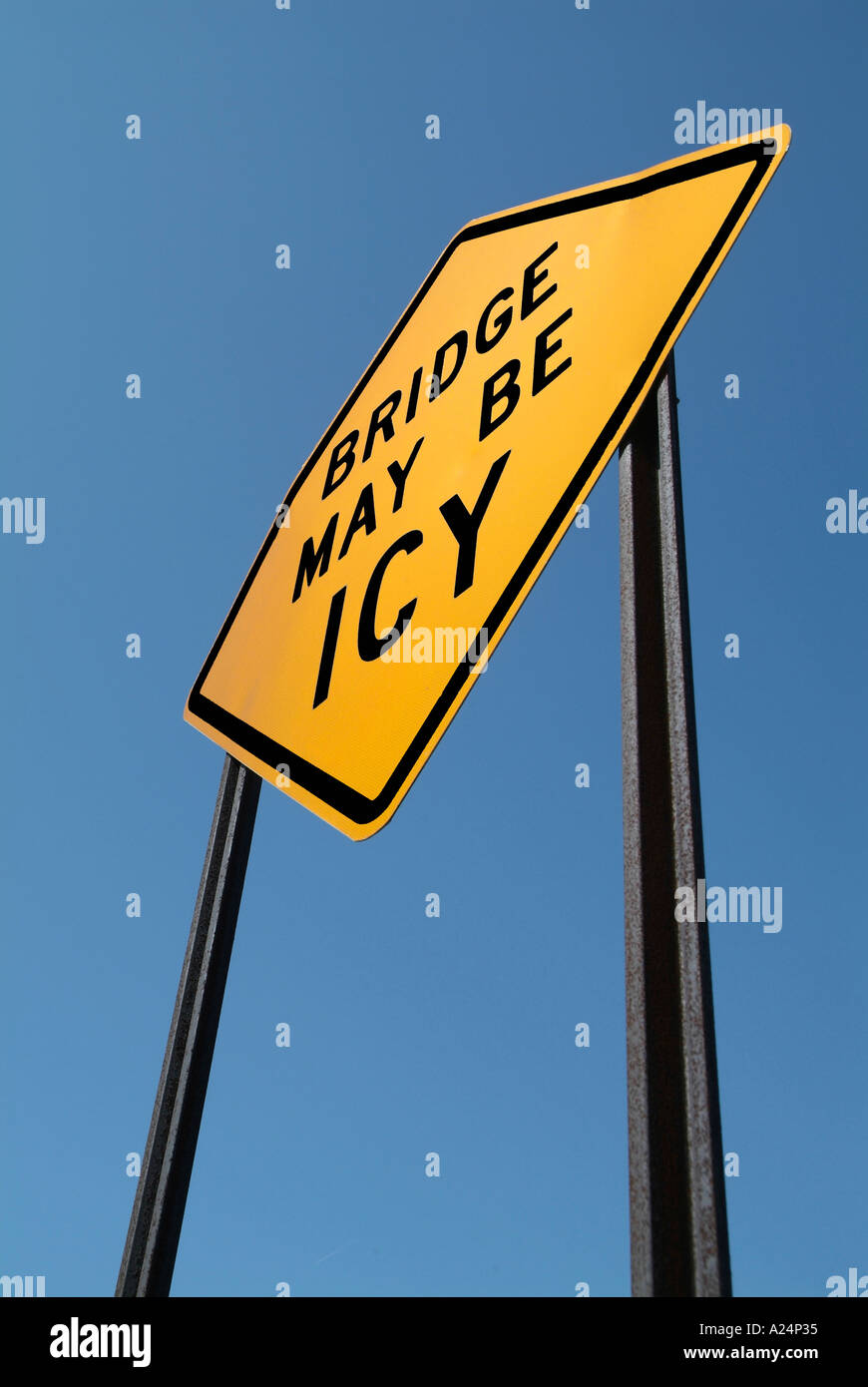 Icy Bridge Sign High Resolution Stock Photography and Images - Alamy