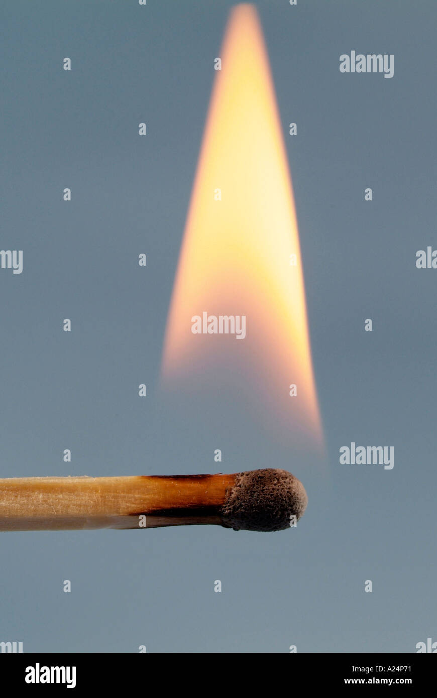 Flame results after igniting a match Stock Photo - Alamy