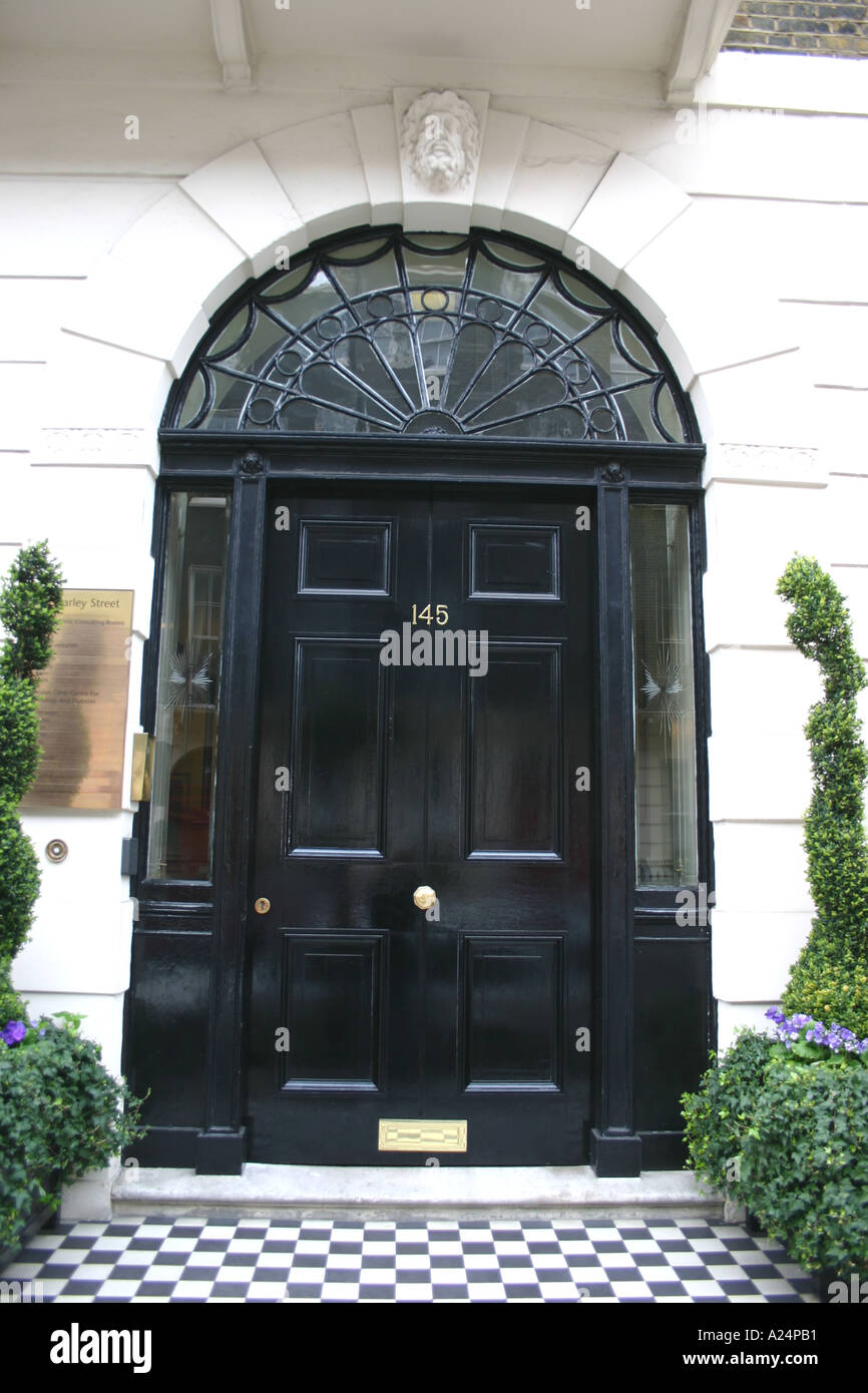 Entrance to a private residence in mayfair London Stock Photo - Alamy