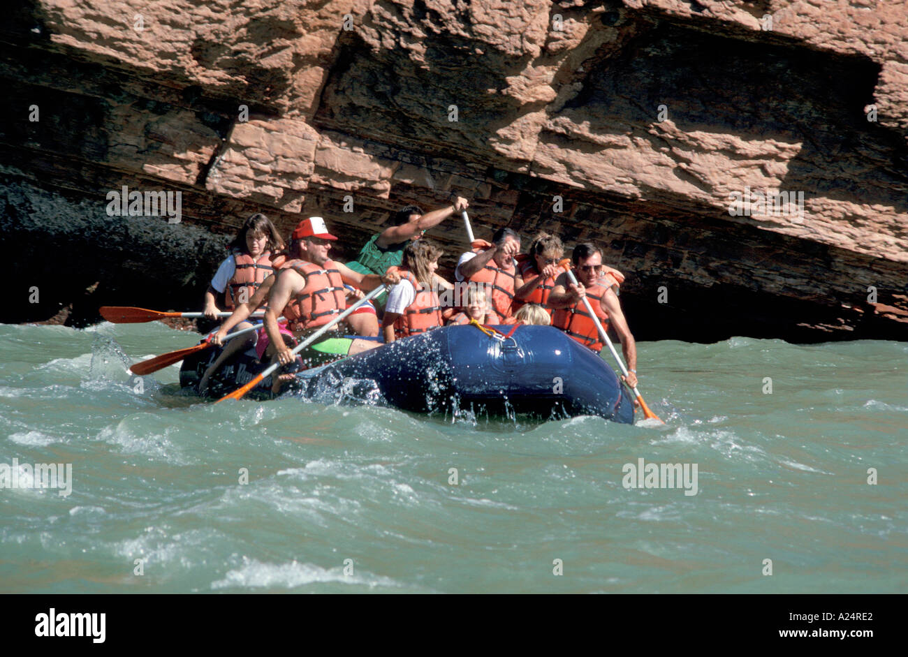 White water river rafting on the Shoshone River in Cody Wyoming Stock ...