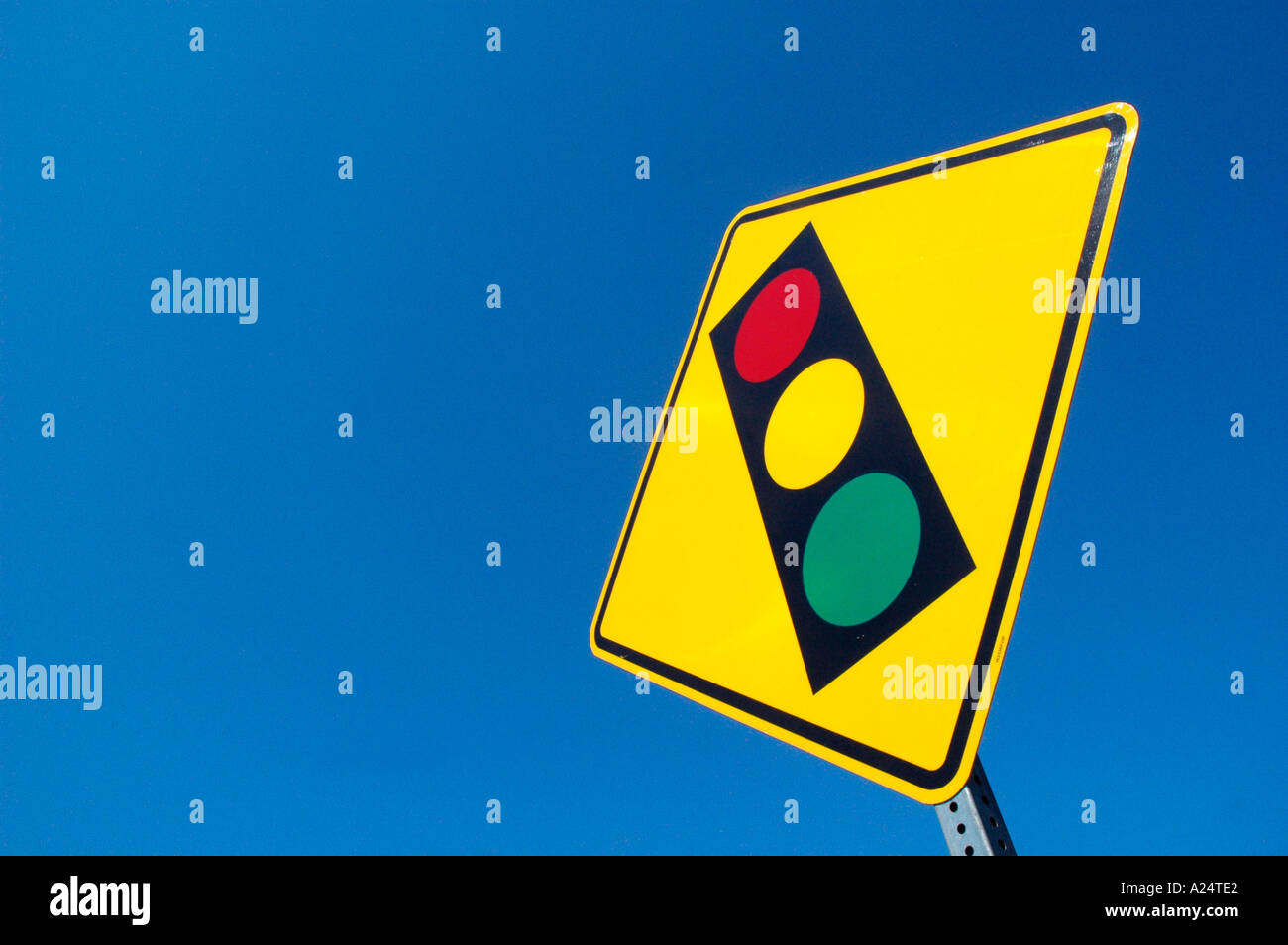 Stop light sign on highway and roads and freeway to word drivers Stock ...