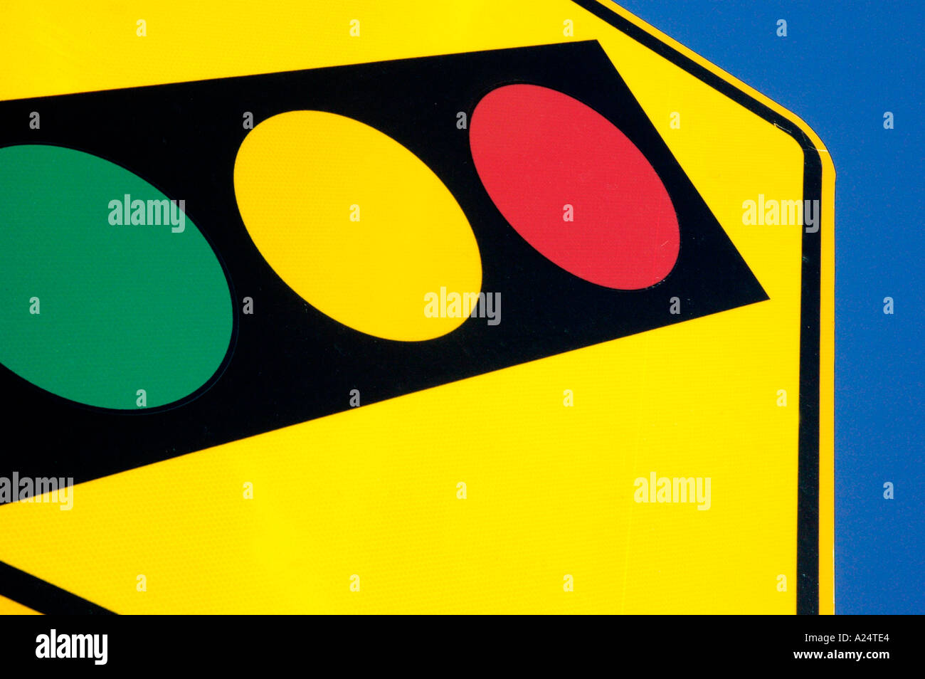 Stop light sign on highway and roads and freeway to word drivers Stock ...
