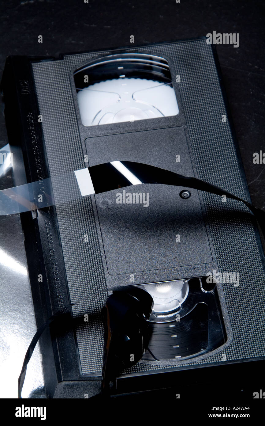 Broken video tape Stock Photo - Alamy