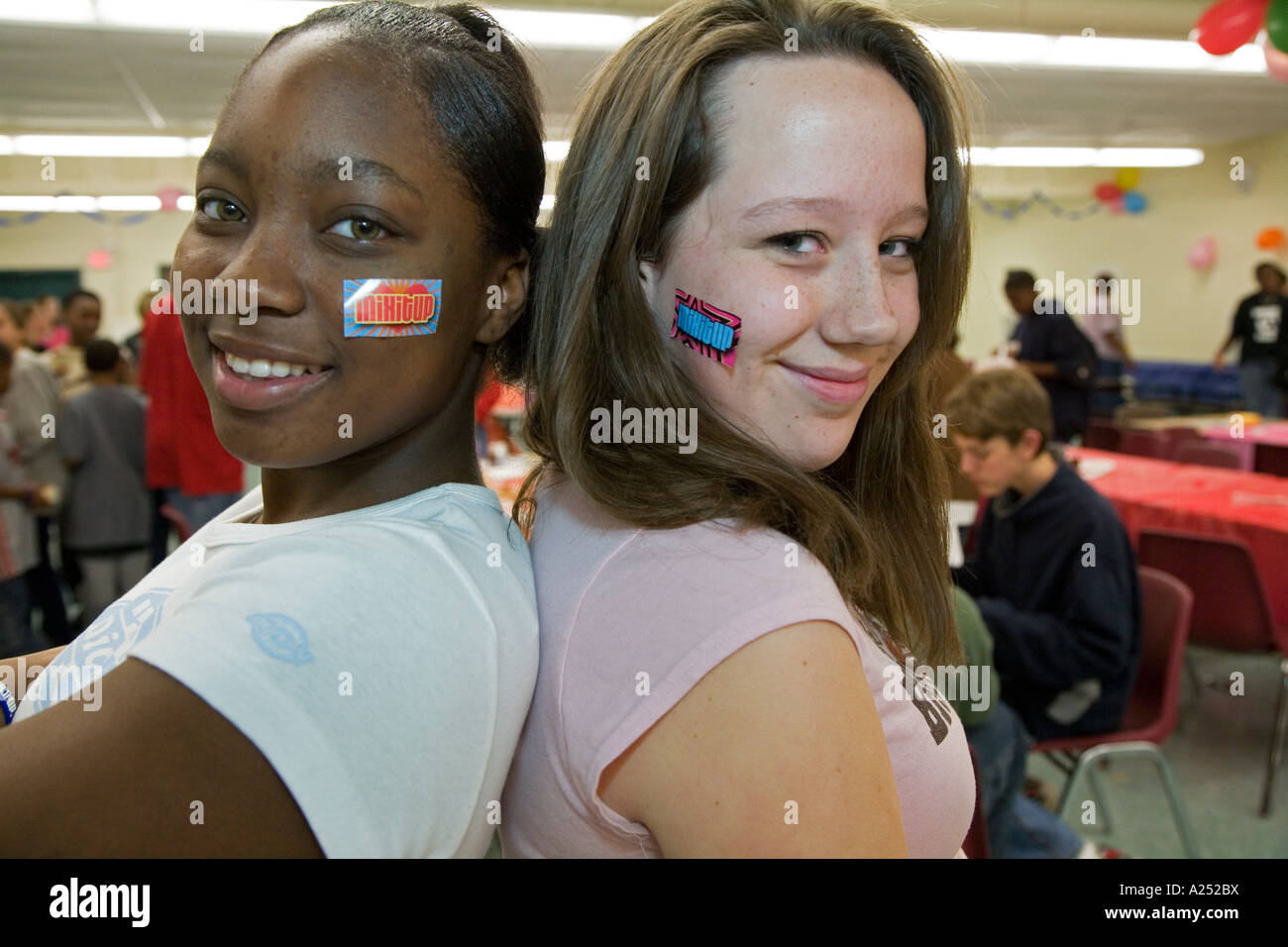 Diverse teens cafeteria hi-res stock photography and images - Alamy
