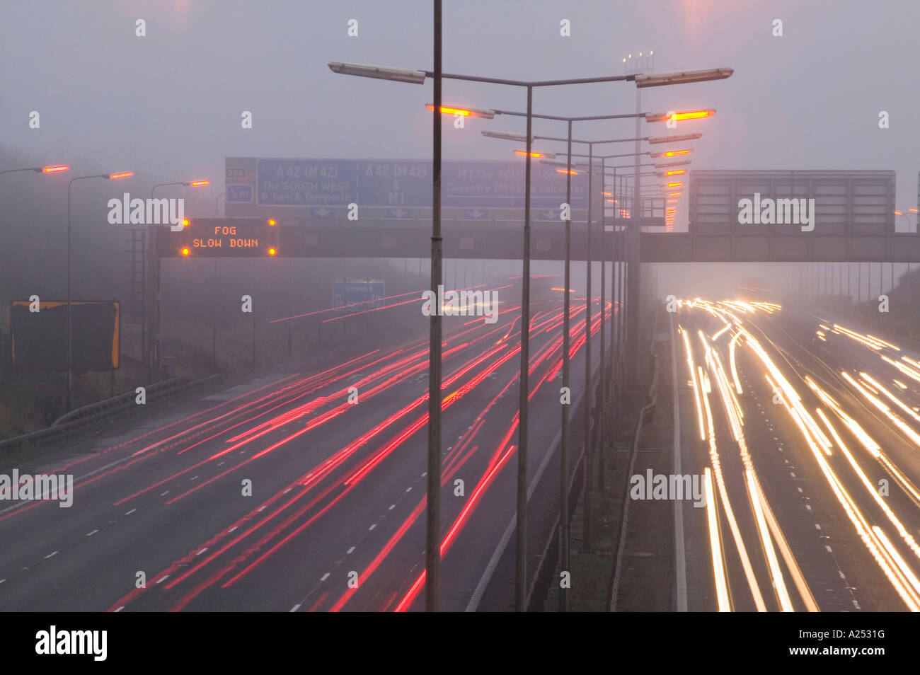 Lamp post night motorway hi-res stock photography and images - Alamy