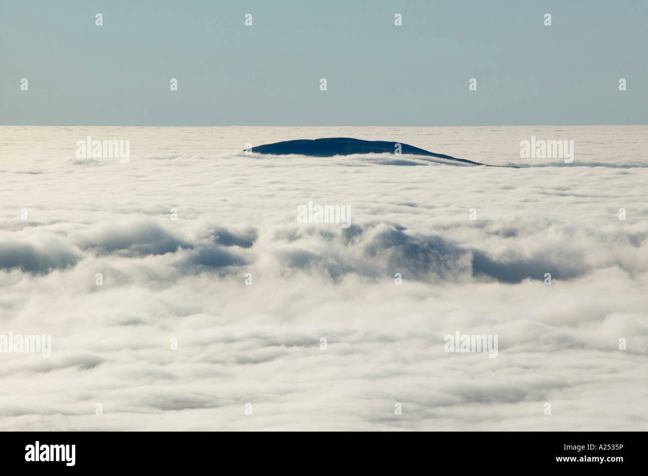 The view from Wet side Edge, above the clouds during a temperature ...