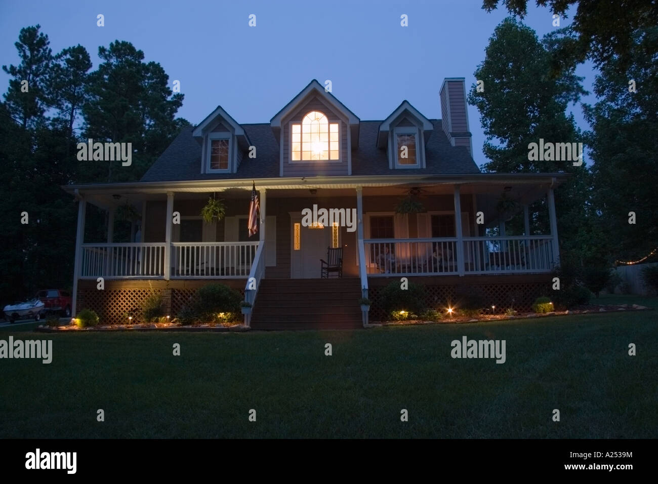 House at night Stock Photo - Alamy