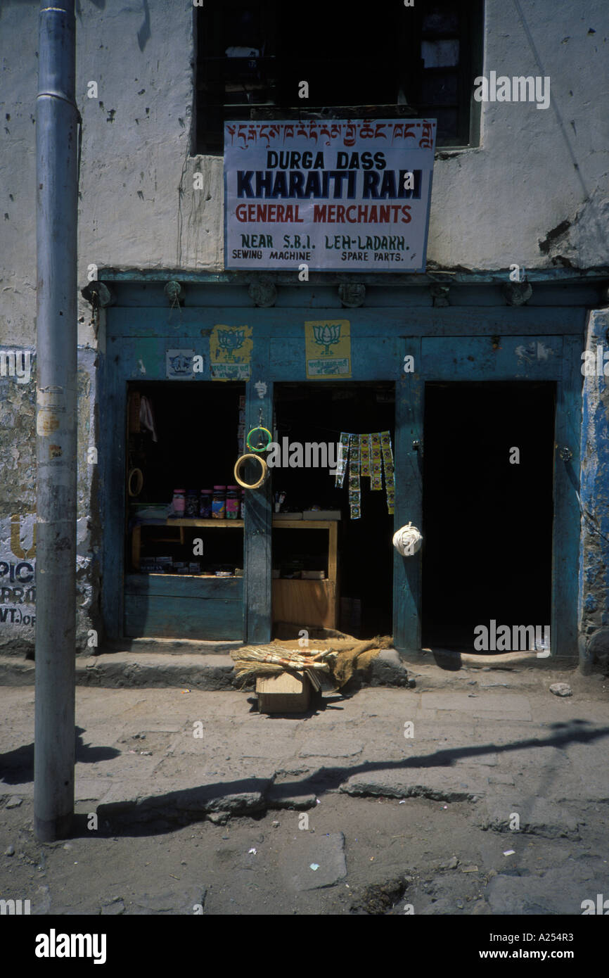India Ladakh Leh Shop Store general Provision street Stock Photo - Alamy