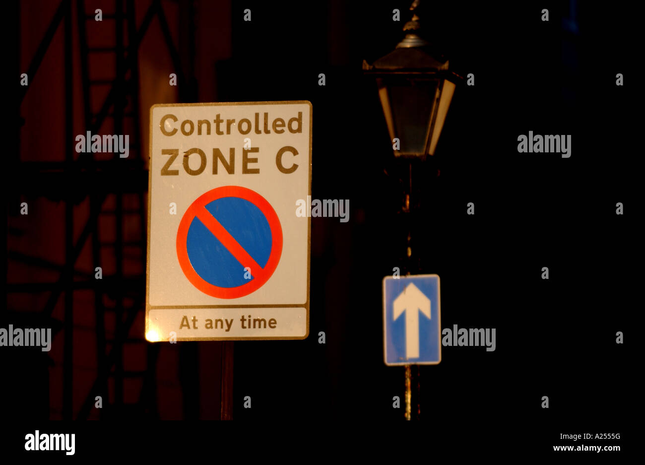 Controlled zone traffic sign hi-res stock photography and images - Alamy